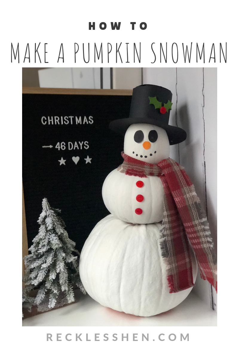 Make a pumpkin Snowman - RecklessHen Tutorials